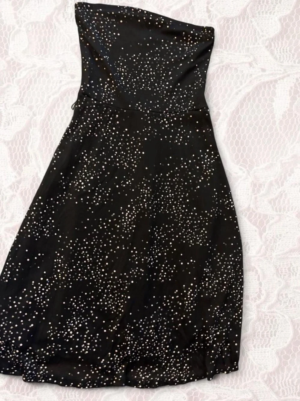 My Michelle | Dresses | My Michelle Black Strapless Dress With Silver ...